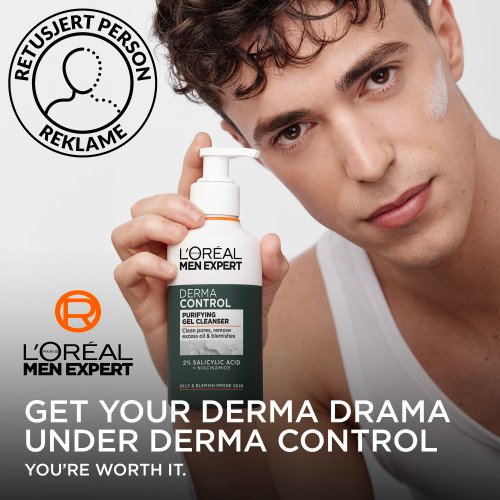 Men Expert Derma Control Purifying Rensegelé | L'Oréal Paris